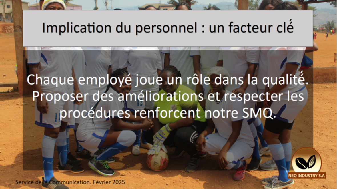 implication du personnel - NEO INDUSTRY SA